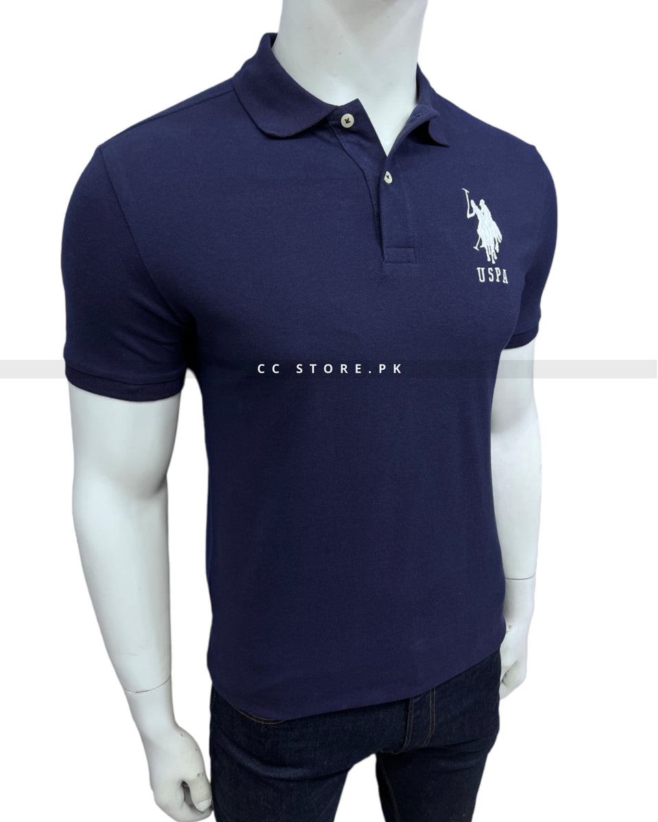 UPA Regular Fit Big Logo Navy Blue Polo – Clothing Call - Your Multi Brand Store.