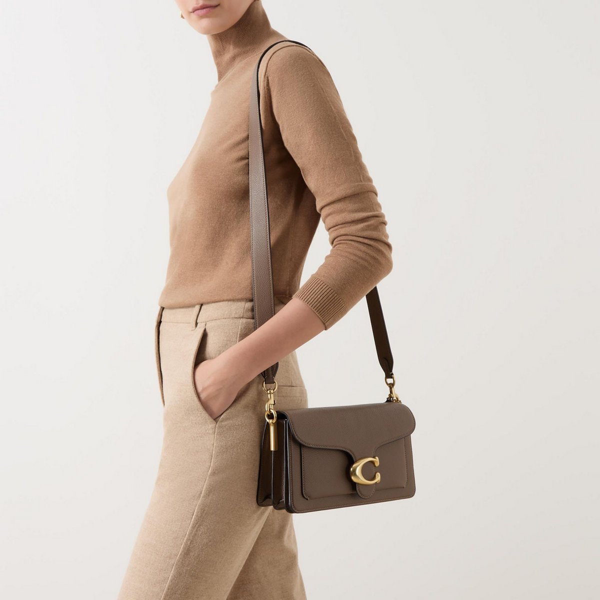 Coach Tabby Pebble Shoulder Dark Stone Bag 26 – Clothing Call - Your ...