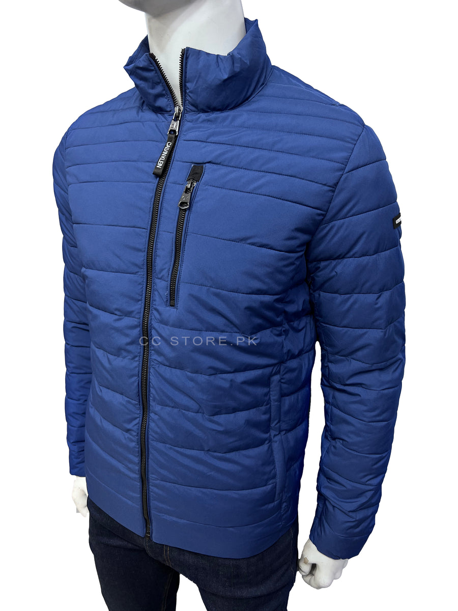 CK Royal Blue Puffer Jacket with Front Pocket Detail – Clothing Call ...