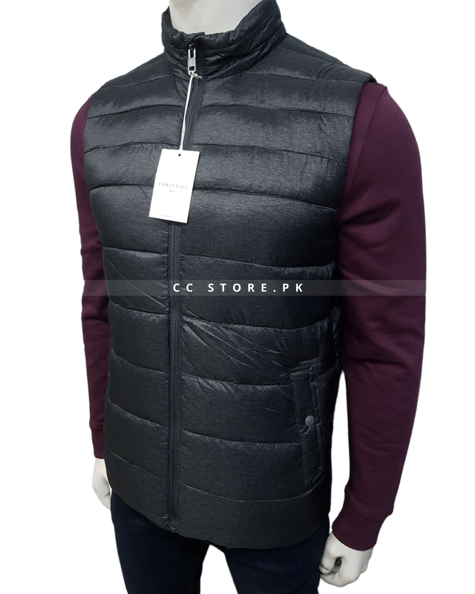 Cortefiel Sleeveless Grey Puffer Jacket – Clothing Call - Your Multi ...